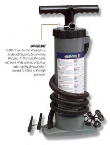 Bravo 6M Raft Hand Pump with Pressure Gauge